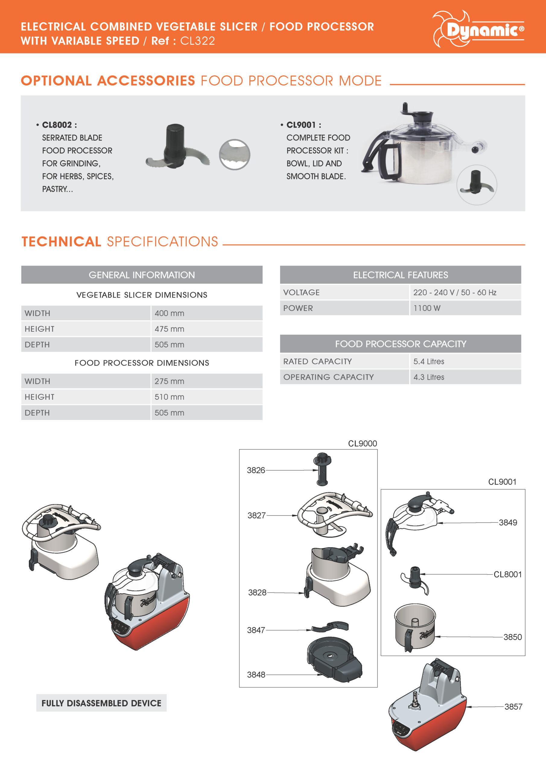Dynamic Food Processor Mixer รุ่น Combine vegetable / Food Processor ...