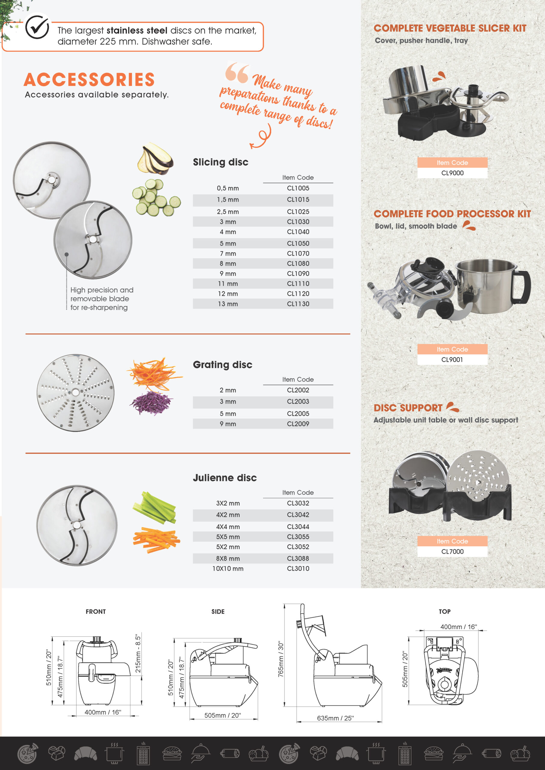 Dynamic Food Processor Mixer รุ่น Vegetable slicer - Cuisine Craft II